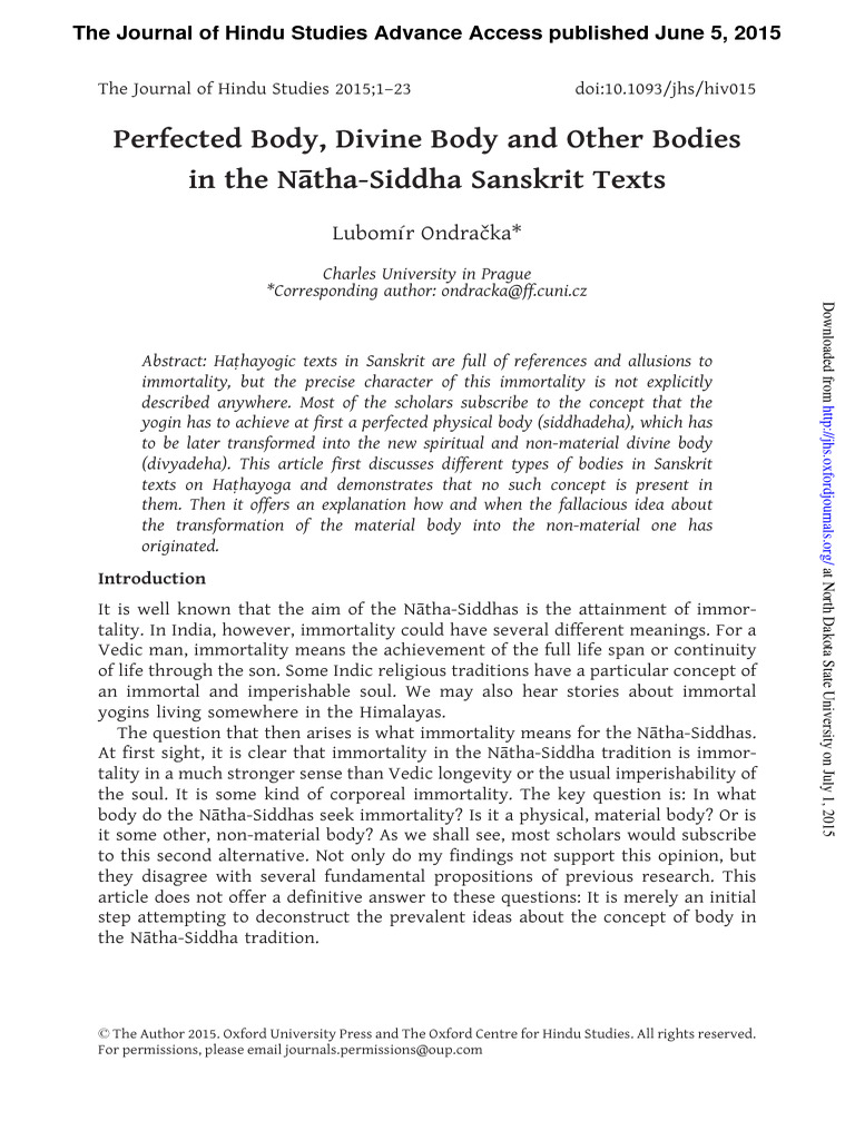 Perfected Body, Divine Body and Other Bodies | PDF | Tantra | Yoga