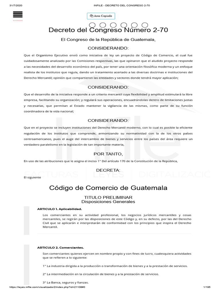 Código de Comercio Actualizado 31 7 2020 | PDF | Sociedad de responsabilidad limitada | Sociedad