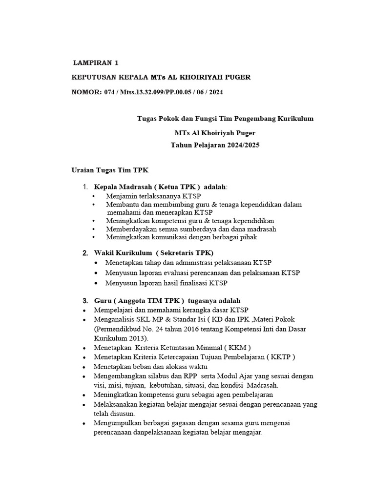 Diskripsi Tugas TPK | PDF | Karier & Perkembangan | Bisnis