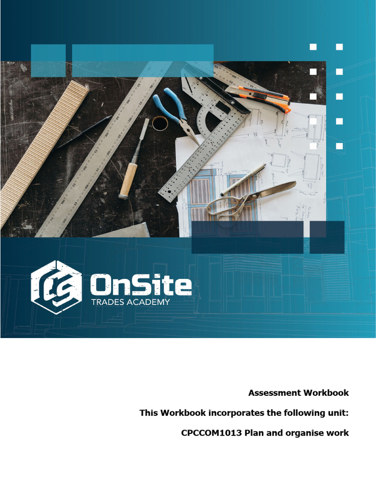 Assessment Workbook This Workbook Incorporates The Following Unit ...