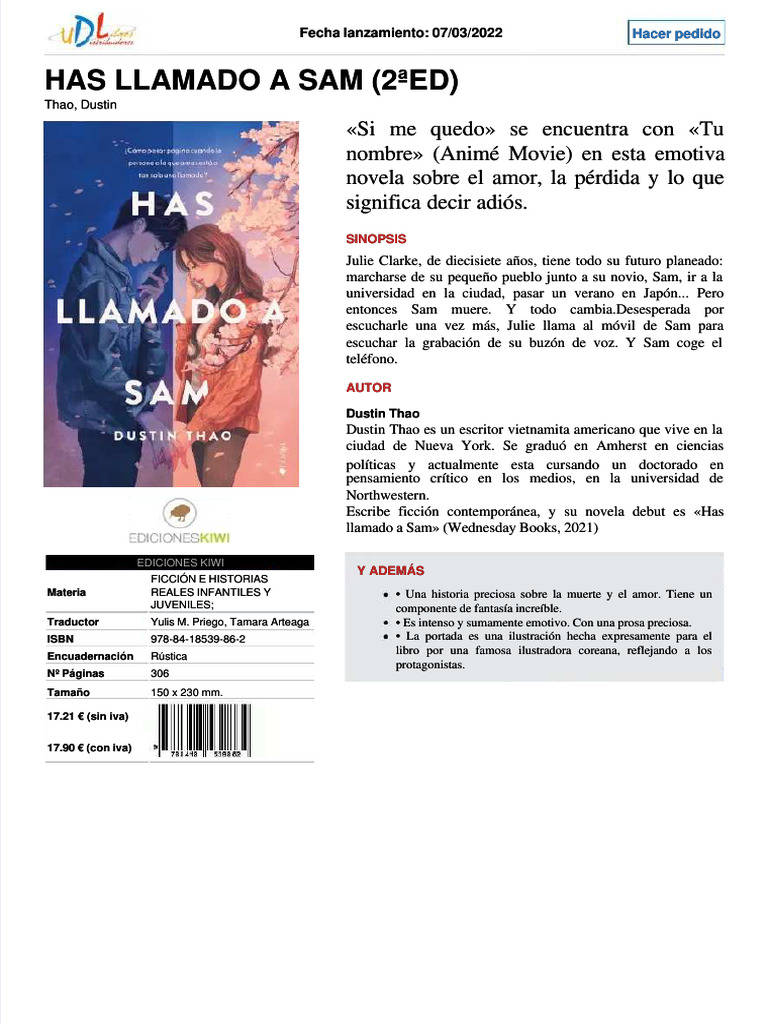 PDF Has Llamado A Sam 2 Ed Compress | PDF