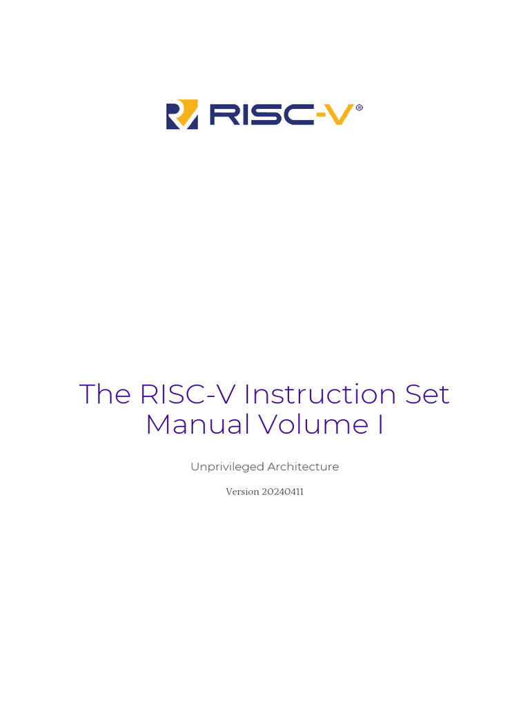 RISC-V Unprivileged ISA Manual | PDF | Cpu Cache | Computing