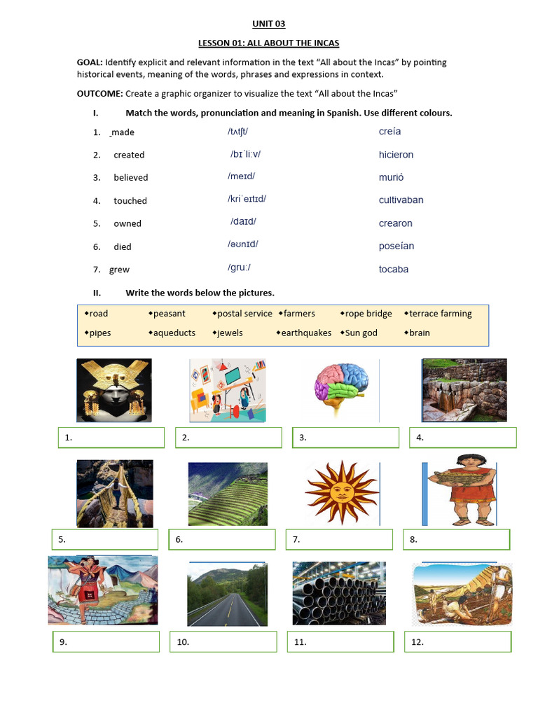 Lesson 01 All About The Incas | Download Free PDF | Inca Empire | Human ...