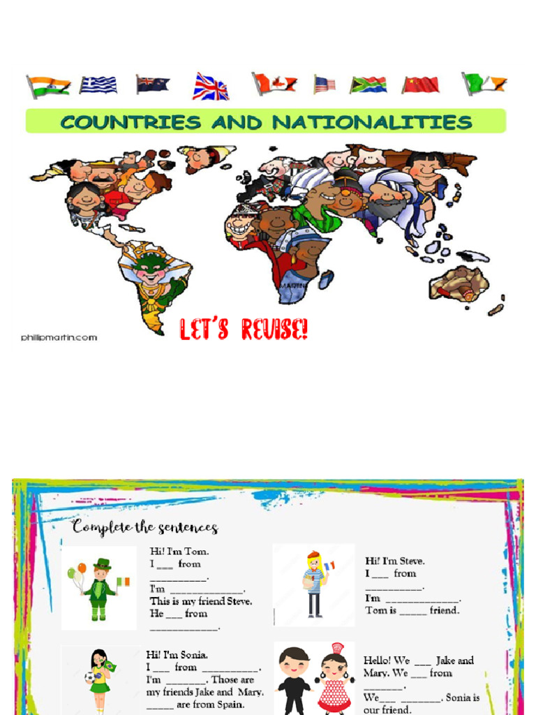 Countries and Nationalities and Verb To Be | PDF