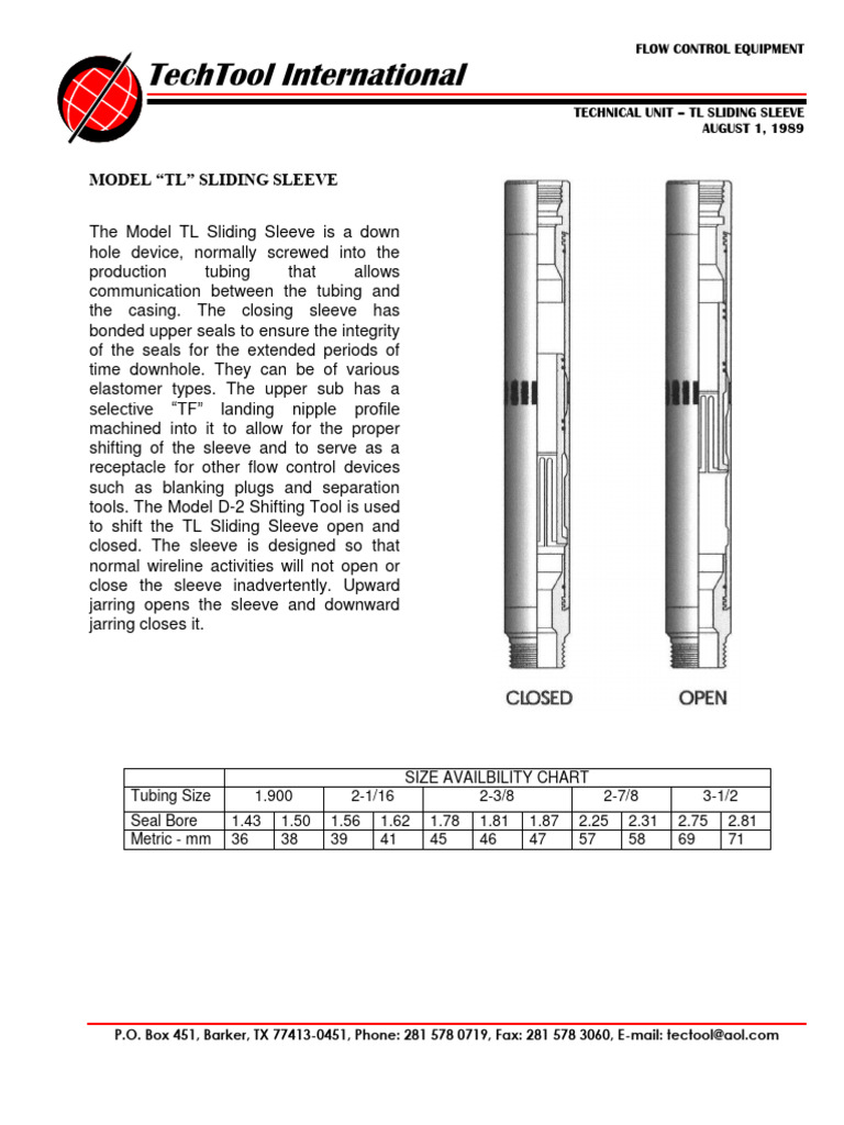 L Sliding Sleeve | PDF