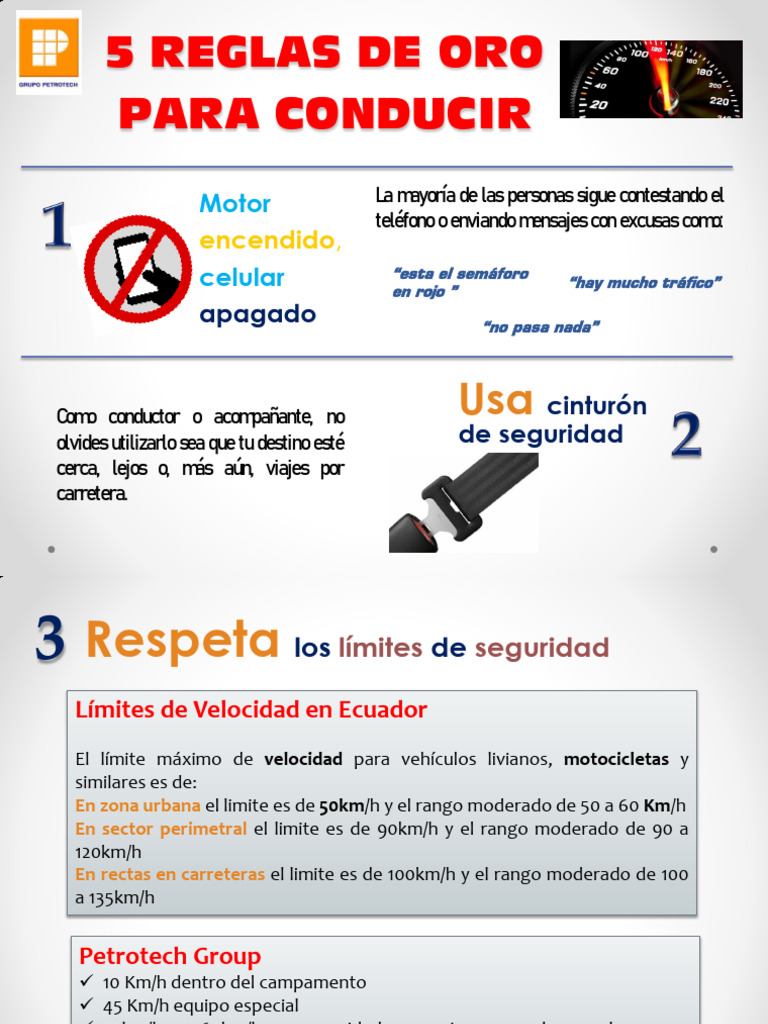 5 REGLAS DE ORO PARA CONDUCIR | PDF