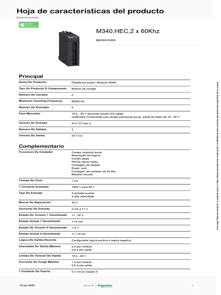Schneider Electric Módulos-Modicon-x80 BMXEHC0200 | PDF | Informática ...