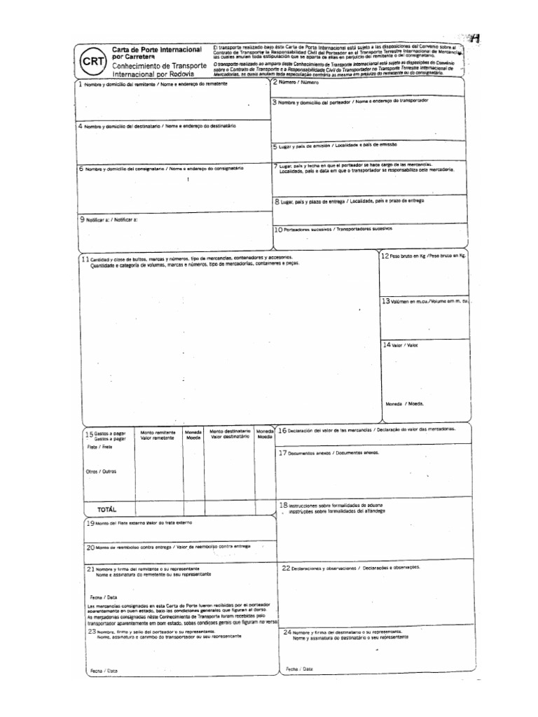 Carta de Porte | PDF