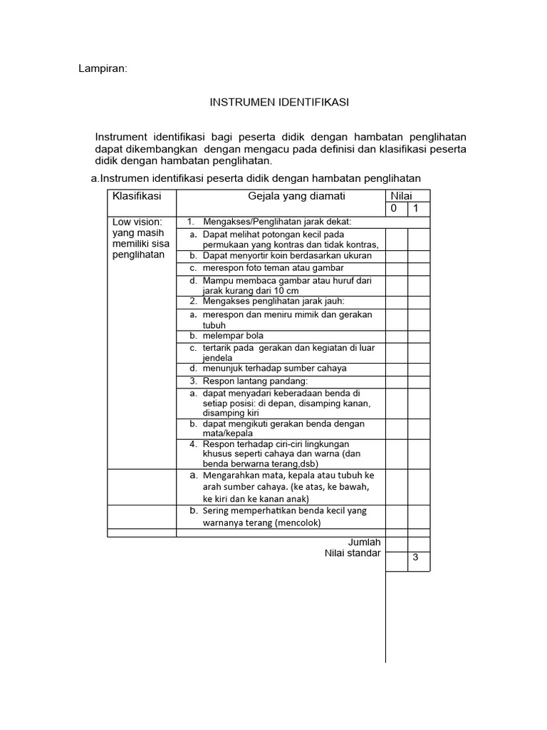 Format Instrumen Identifikasi | PDF | Kesehatan Holistik