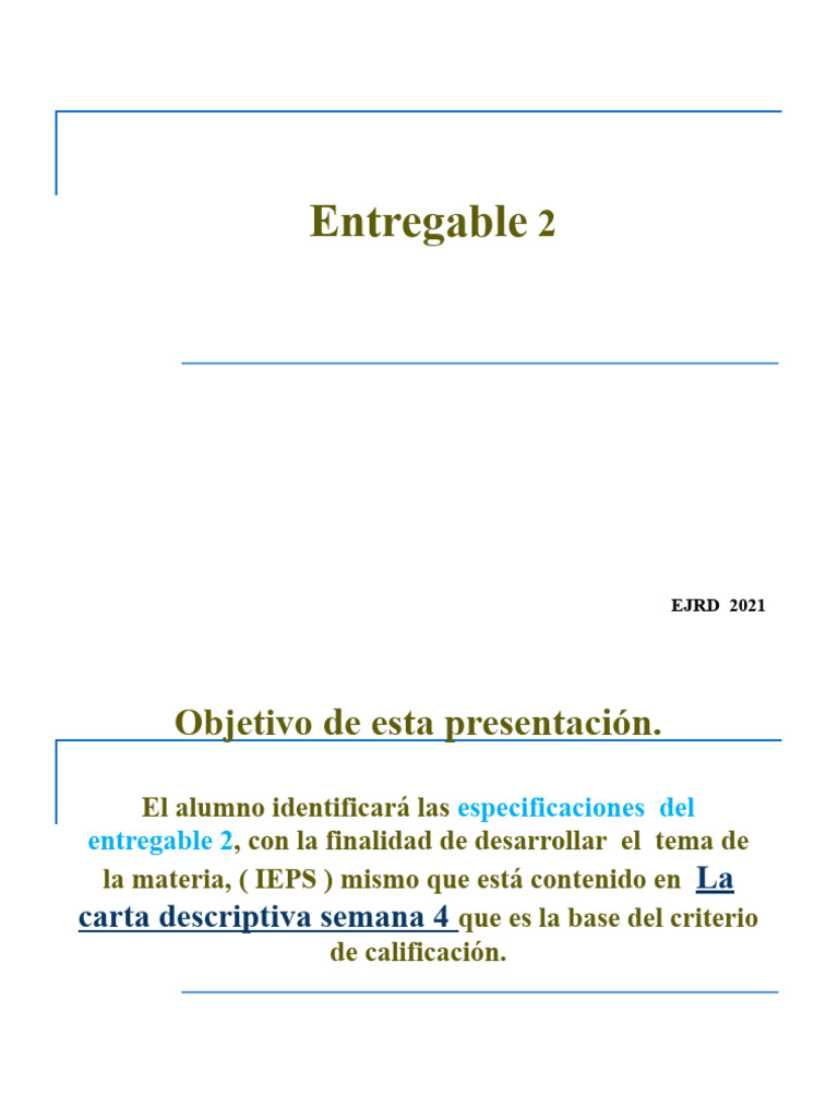 Cómo Hago Mi Entregable 2 | PDF