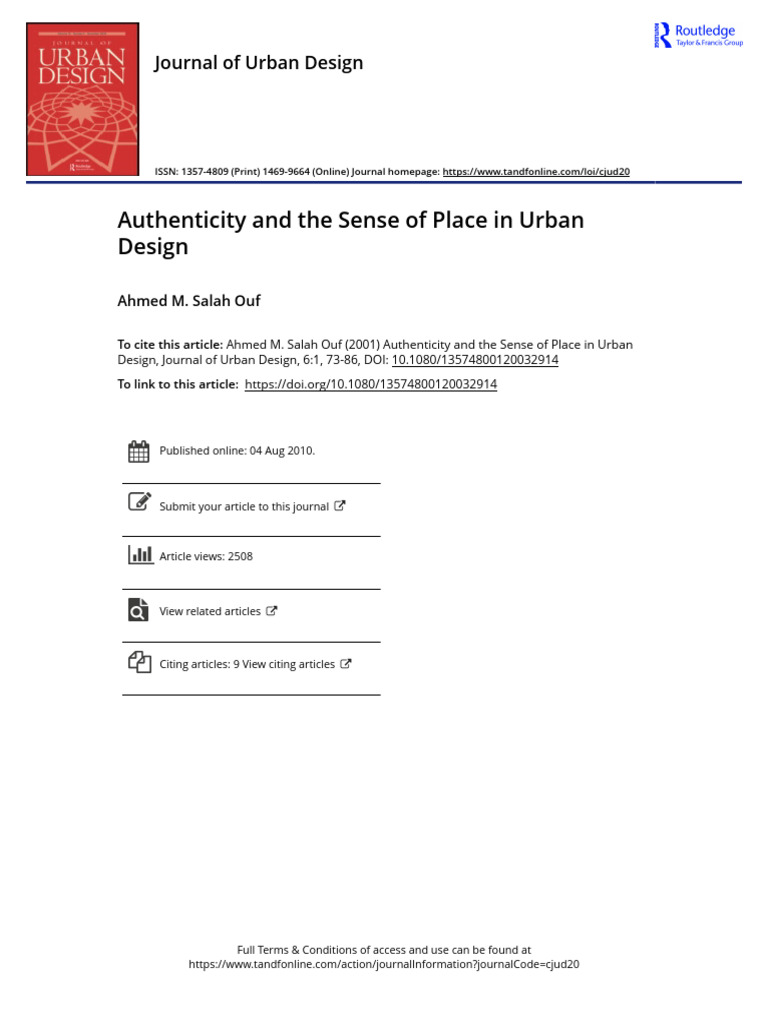 Authenticity and The Sense of Place in Urban Design | PDF | Dubai | Mosque