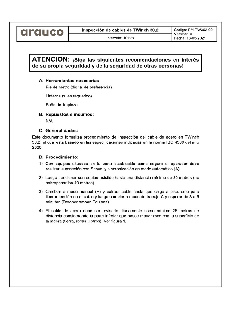 Inspección de Cables Twinch 30.2 | PDF
