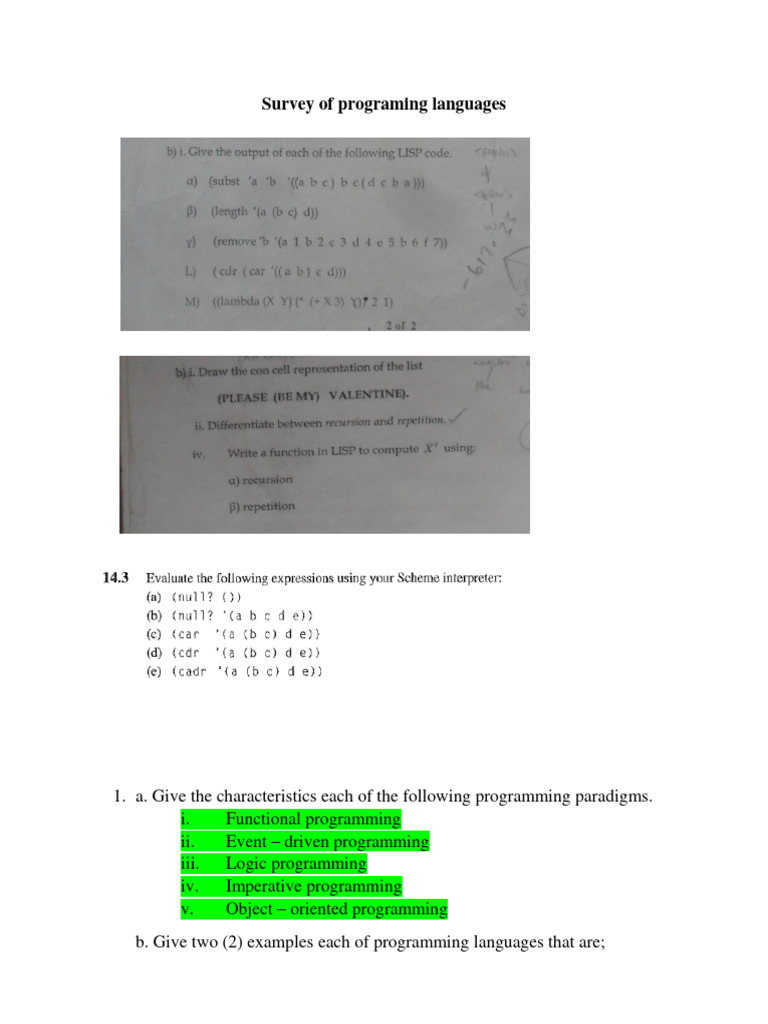 Survey Updated | PDF | Computer Programming | Grammar