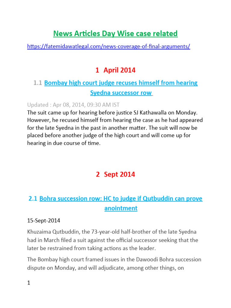 Hindustan Times - New News Articles Day Wise | PDF