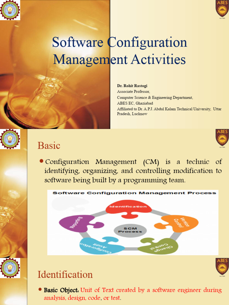 Uint 5 Topic 5 Software Configuration Management Activities | PDF ...