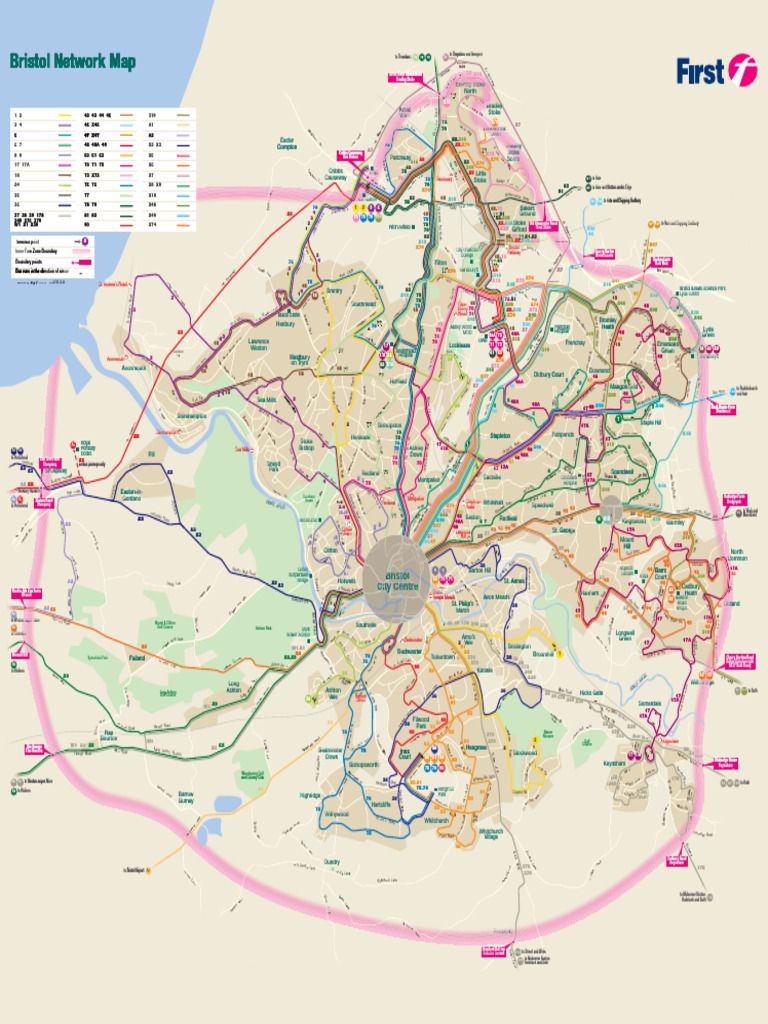 First West of England Bristol Bus Map 10.09.2015 | PDF | Foreign ...