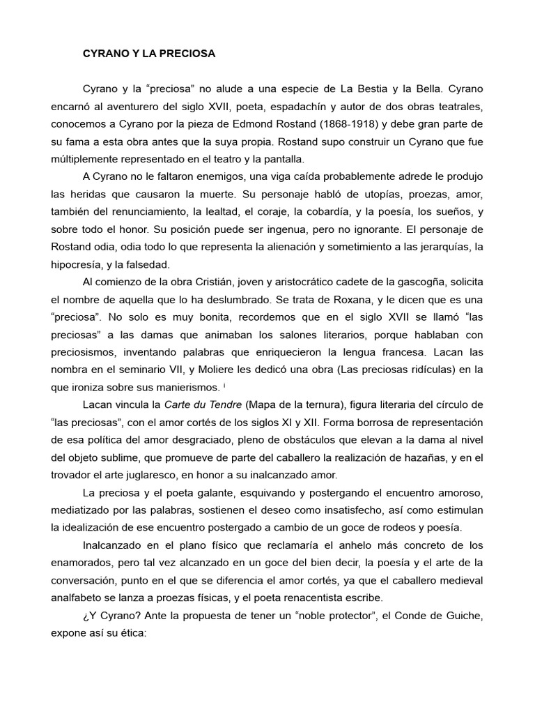 Cyrano y La Carta de Almor | PDF | Amor | Felicidad