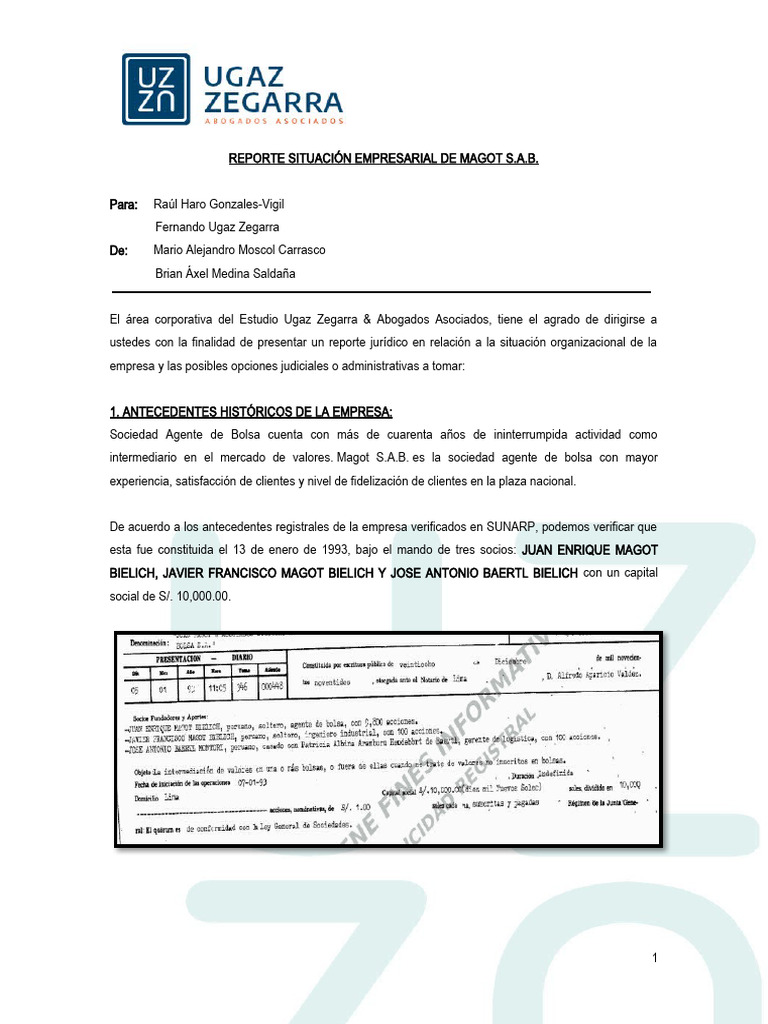 Reporte Sobre Magot Sab | PDF | Business | Economía Financiera