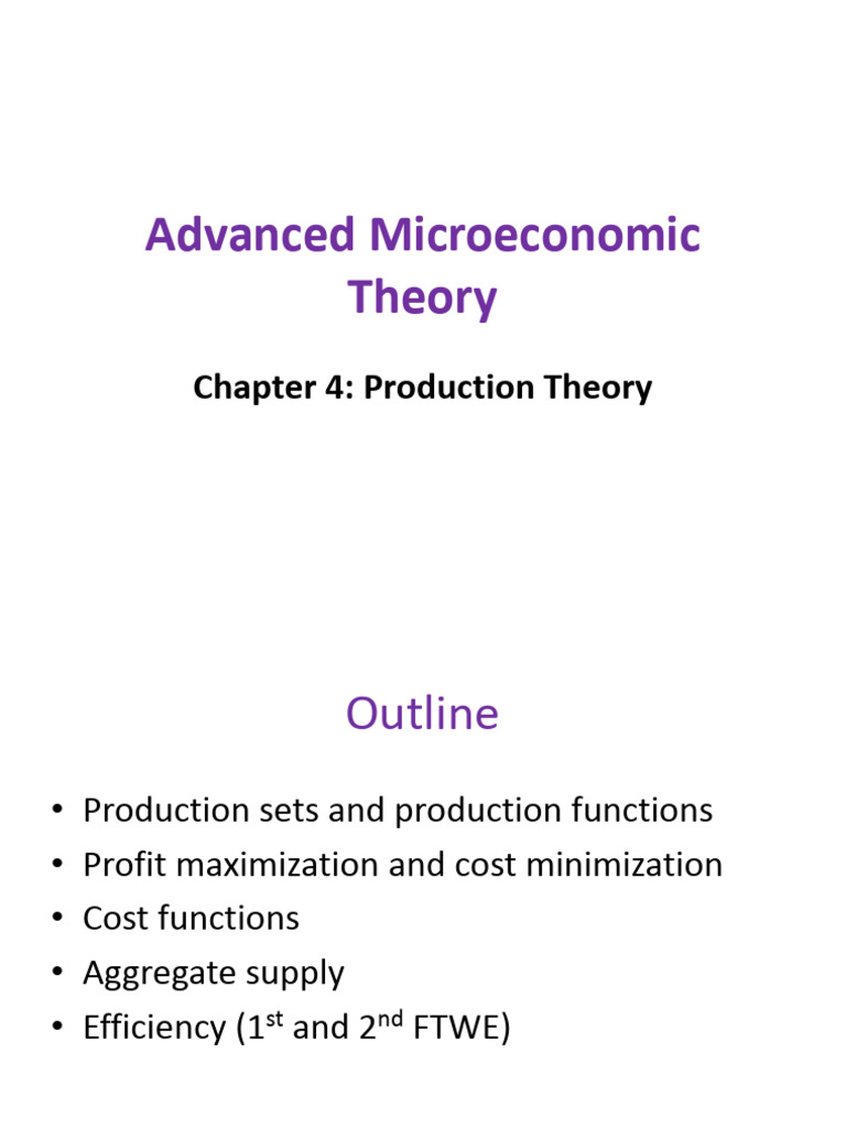 Chapter 4 Production Theory | PDF | Production Function | Economics
