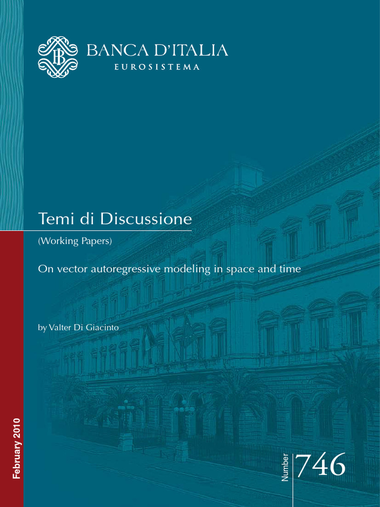 Giacinto - On Vector Autoregressive Modeling in Space and Time | PDF ...