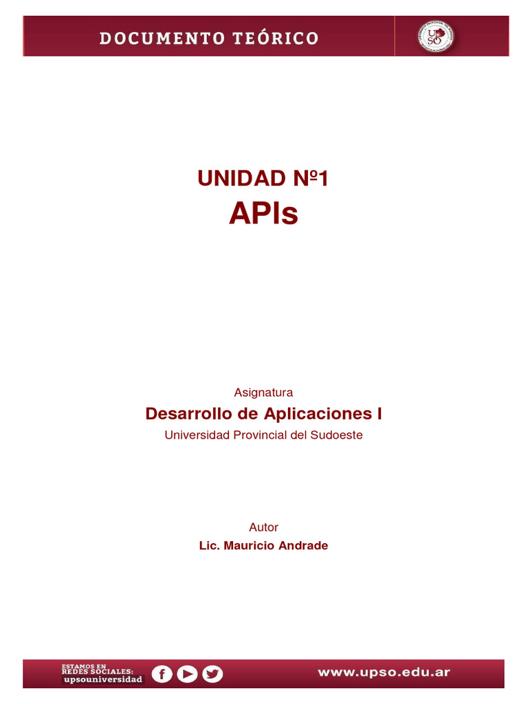 Desarrollo de Aplicaciones I - Unidad 1 - Andrade | PDF | Script Java | Devolución de llamada ...