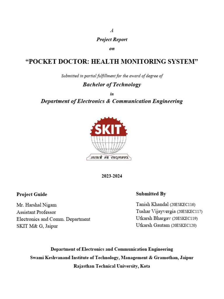 Complete Report - Merged | PDF | Machine Learning | Arduino