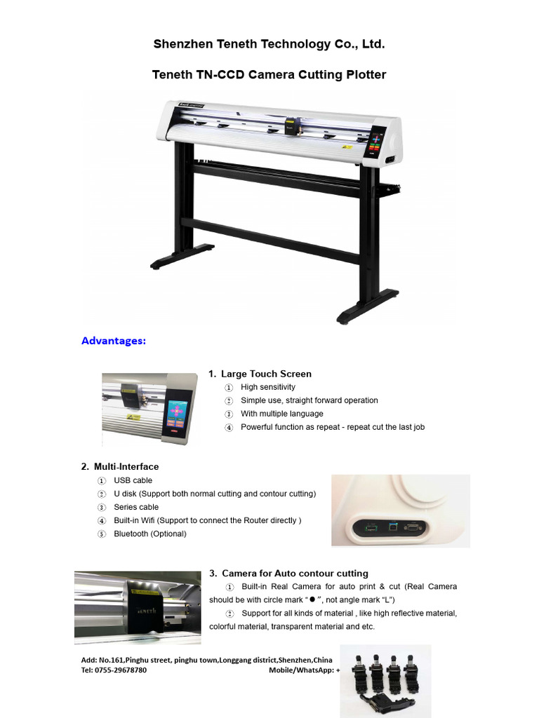 TN-CCD Cutting Plotter | PDF | Camera | Touchscreen