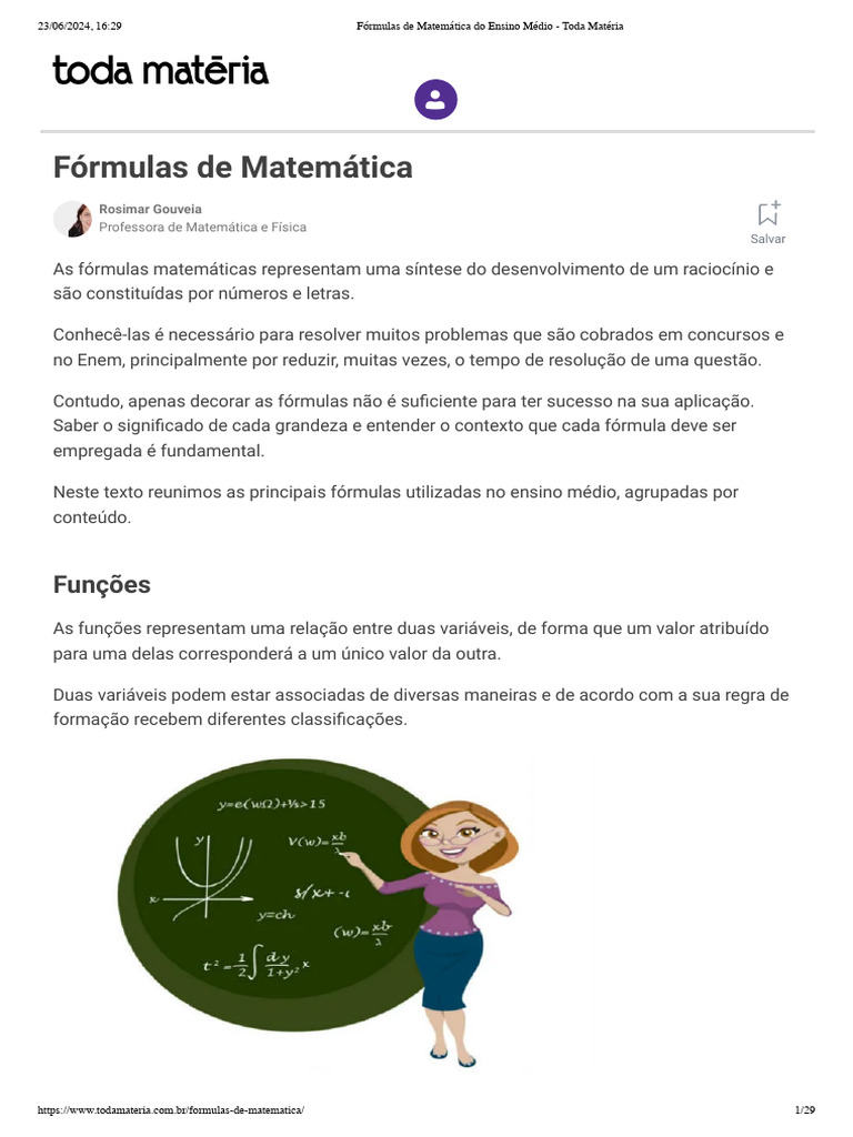 Principais Fórmulas de Matemática ENEM | PDF | Trigonometria | Triângulo