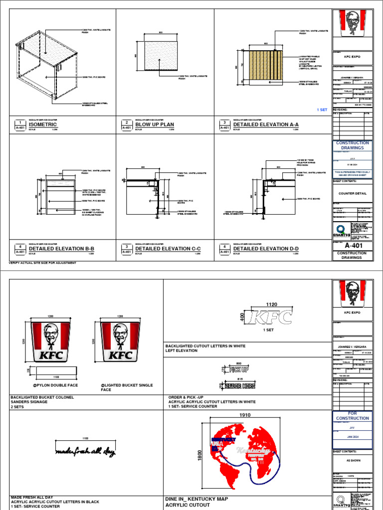 KFC Expo Construction Plans | PDF | Building Materials