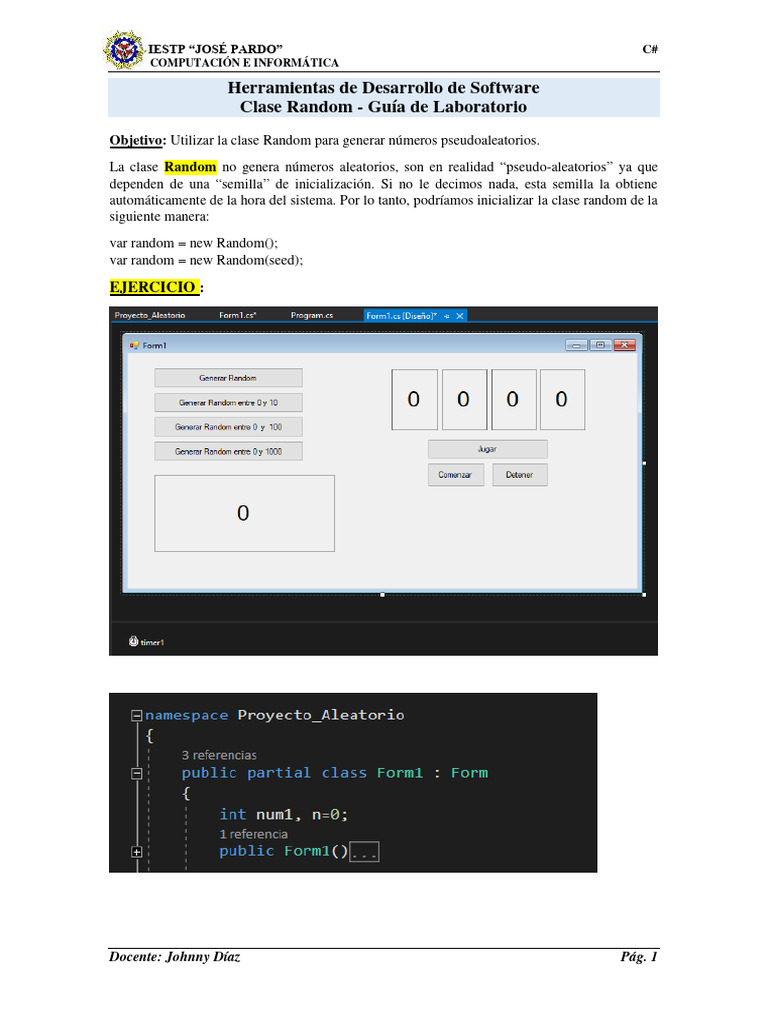 Guia Lab_Random_C# | PDF Guia Lab_Random_C# | PDF