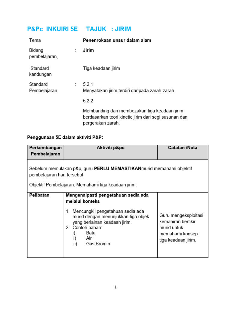RPH Bab 5 Jirim | PDF