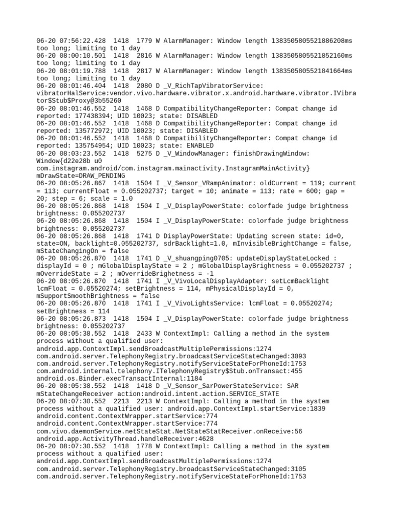 Log | PDF | Computer Engineering | Operating System Technology