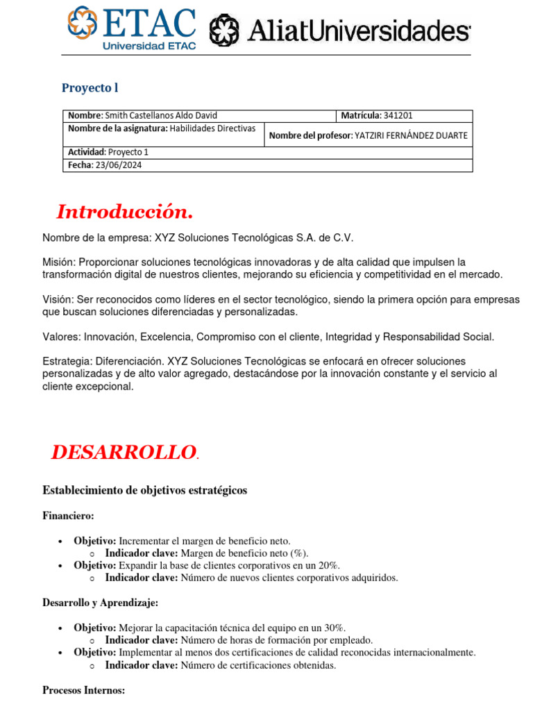 Aldo Smith Castellanos Trabajoindividual S1 HD | PDF | Business ...