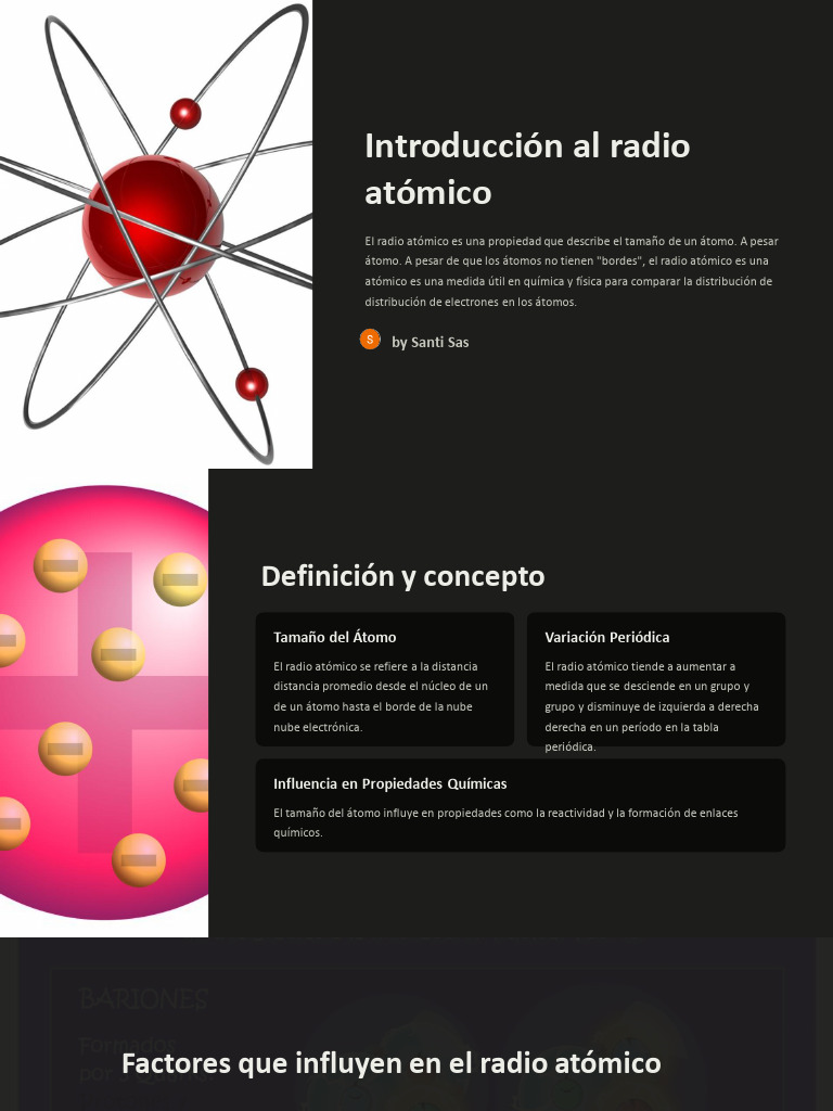 Radio Atomico | PDF | Química | Átomos