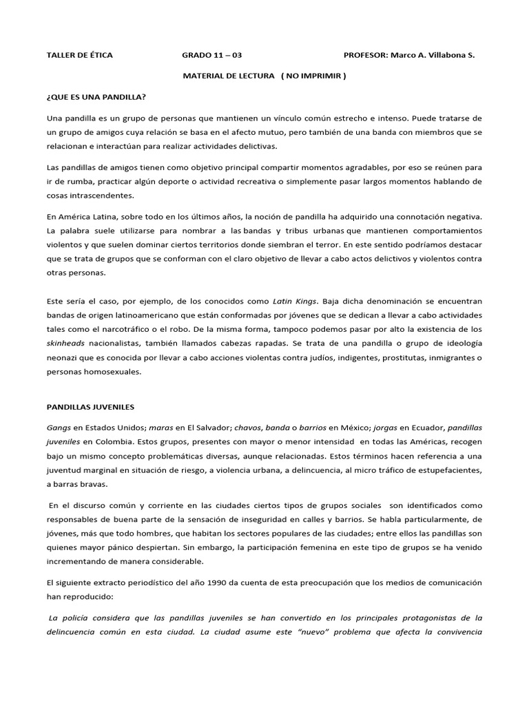 Comprendiendo las Pandillas Juveniles | PDF | Pandilla