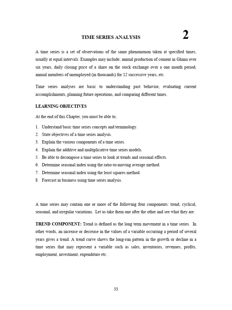 Time Series 1 Pdf Forecasting Seasonality