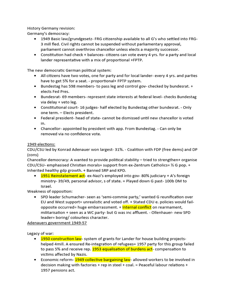 History Germany assessment revision | Download Free PDF | West Germany ...