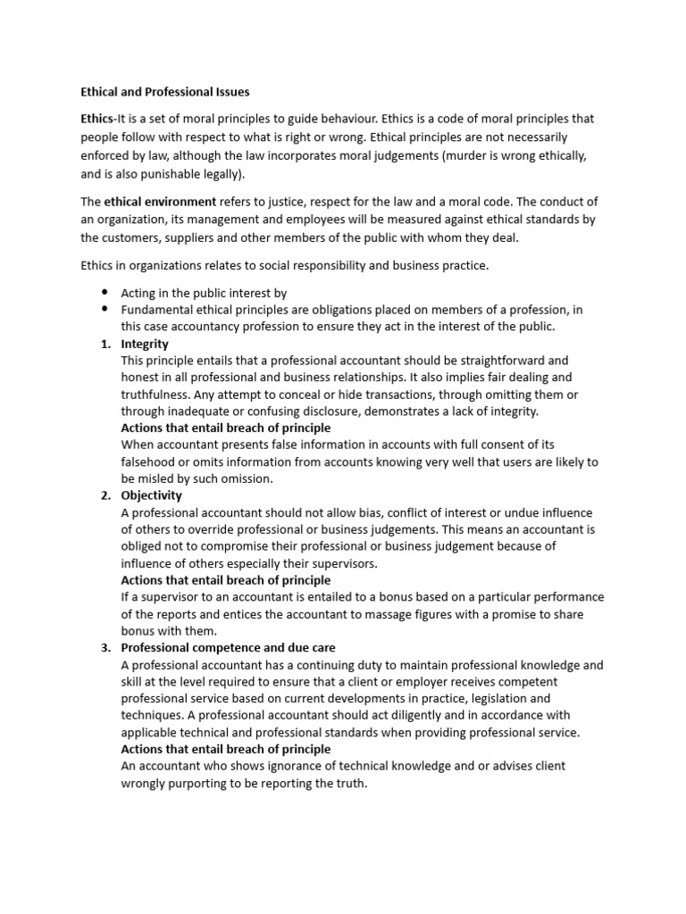 Ethical Principles for Accountants | PDF | Confidentiality | Audit