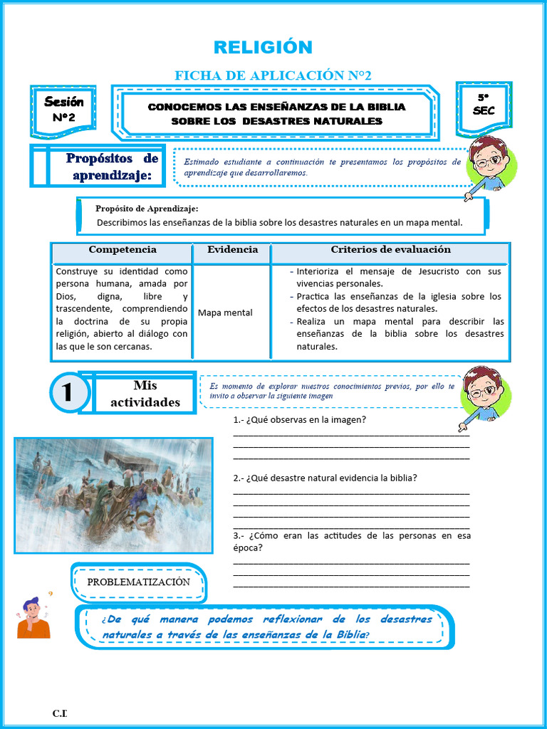 5° Ficha de Aplicación-Sesión2-Sem.2-Exp.3-Religion | PDF | Aprendizaje | Biblia