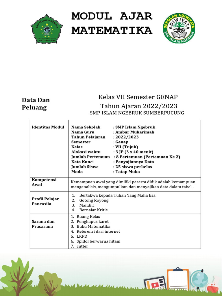 Modul Ajar 4 Penyajian Data | PDF