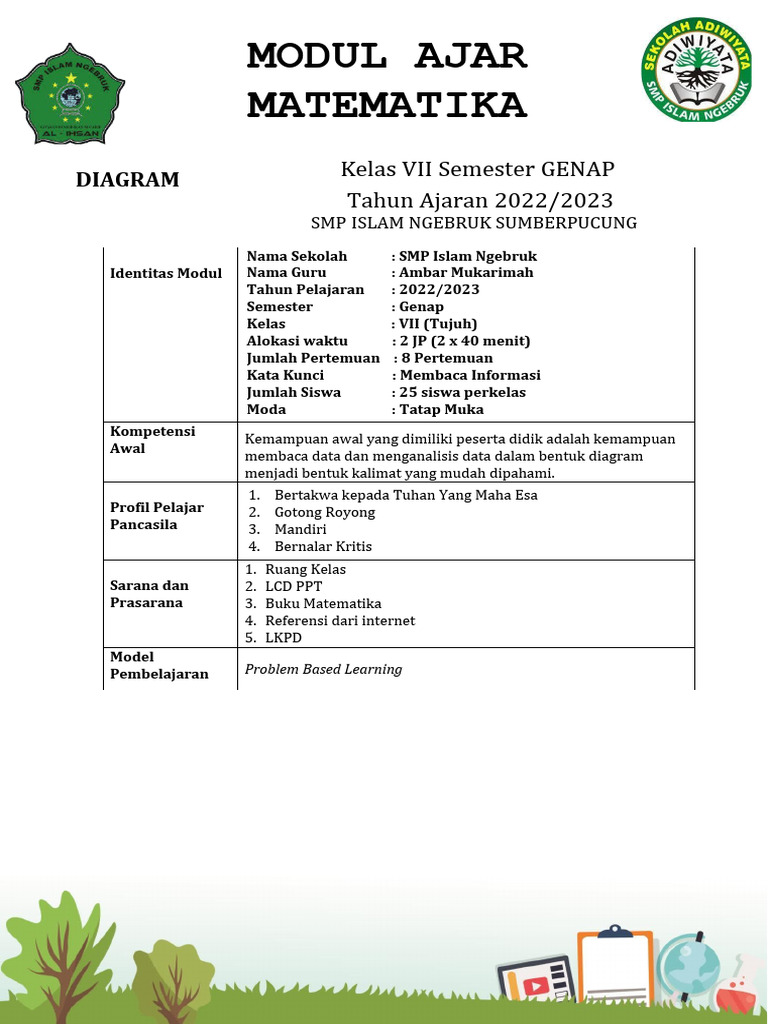 Modul Ajar 9 Menganalisis Diagram Batang | PDF