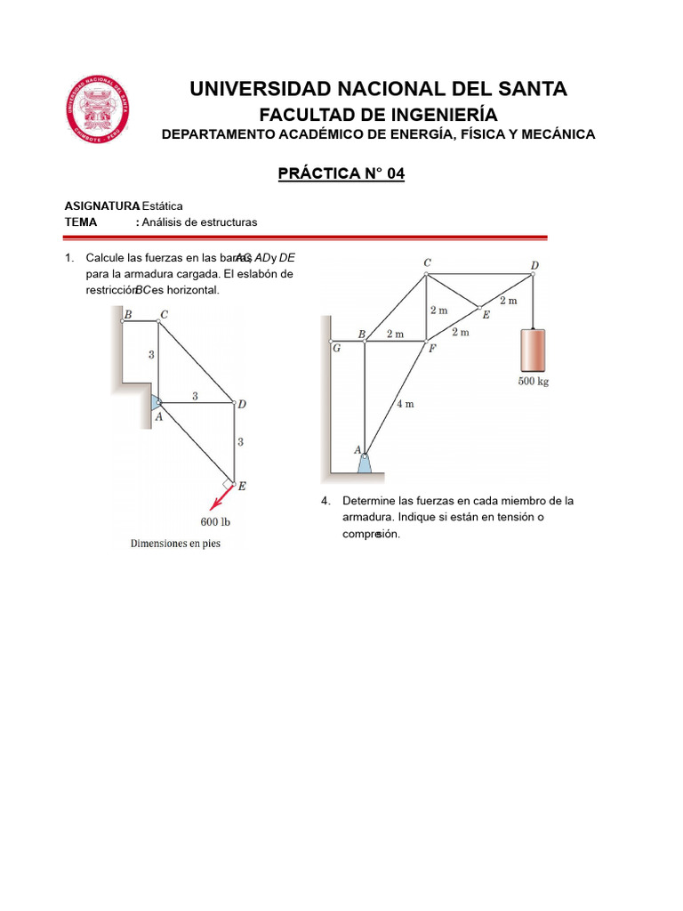 Pract 4. Análisis de Estructuras | PDF | Braguero