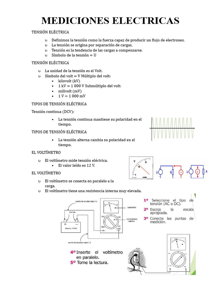 Mediciones Electricas | PDF | Resistividad Eléctrica y Conductividad | voltaje