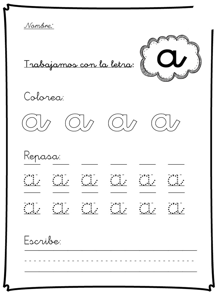Prácticas de La Letra Cursiva + 27 Hojas | PDF | Artes del Lenguaje y ...