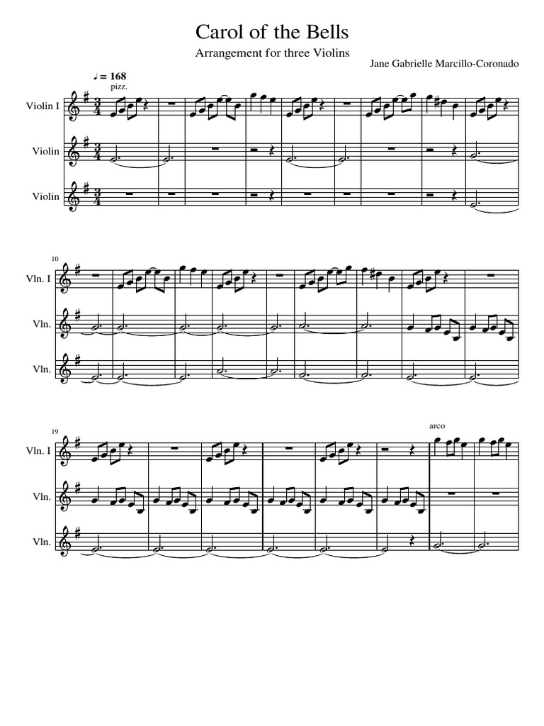 Carol_of_the_Bells | Download Free PDF | String Instruments | Musical ...