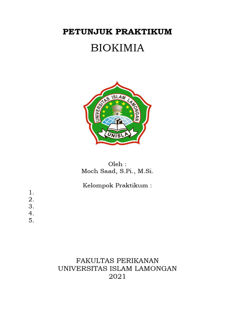 Panduan Praktikum Biokimia Saponifikasi Dan Asam Lemak | PDF