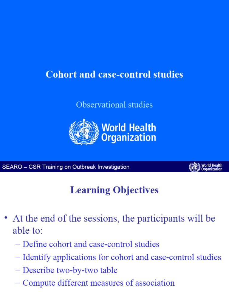 4 - Cohort - Case-Control - Studies060109 | PDF | Cohort Study ...