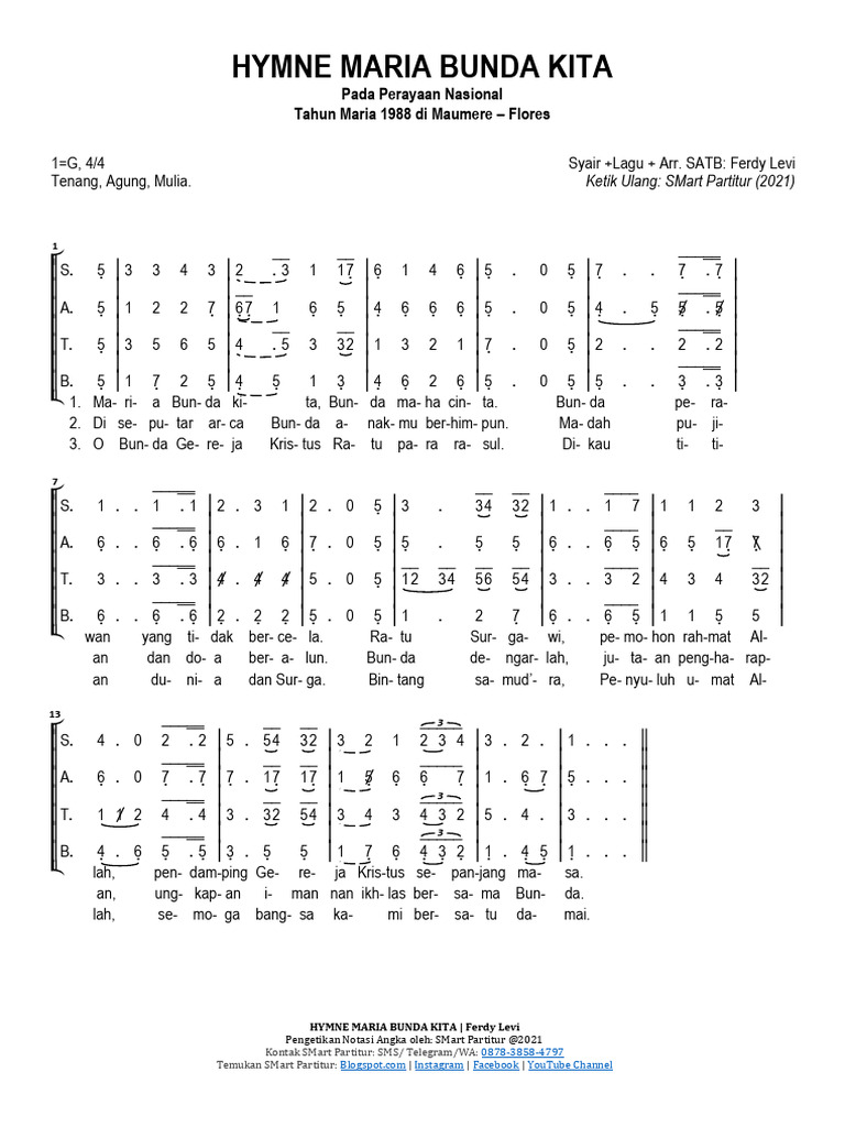 Hymne Maria Bunda Kita (Sfile | PDF