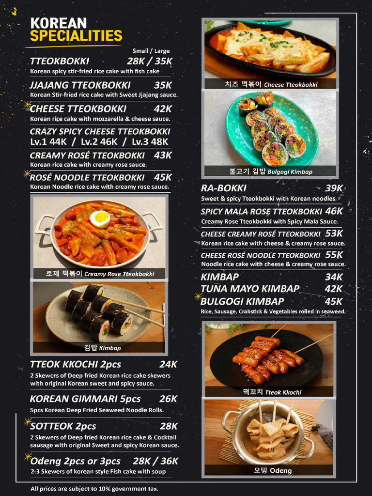 Buku Menu Namu Korean Cafe Solo 2024 JUNI | PDF