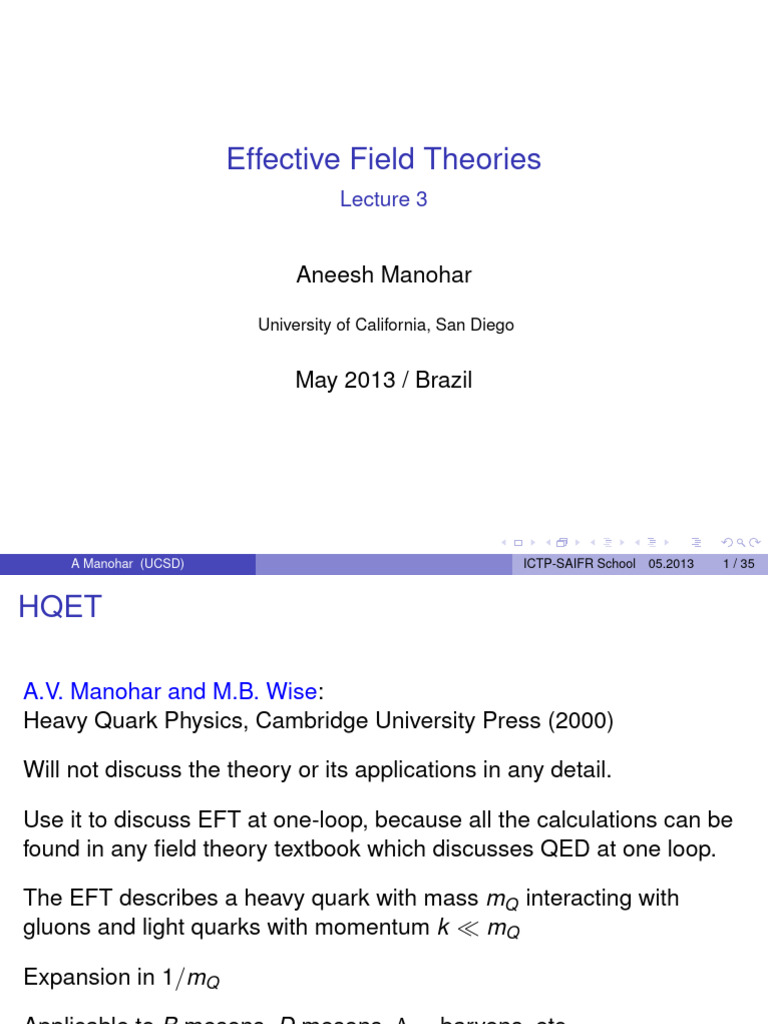 Effective Field Theories 3 | Download Free PDF | Quark | Quantum Chromodynamics